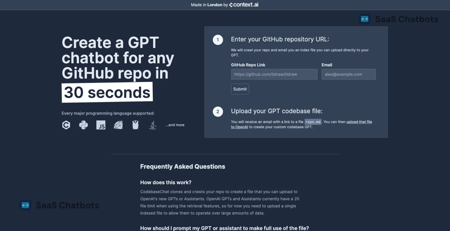 CodebaseChat | SaaS Chatbots